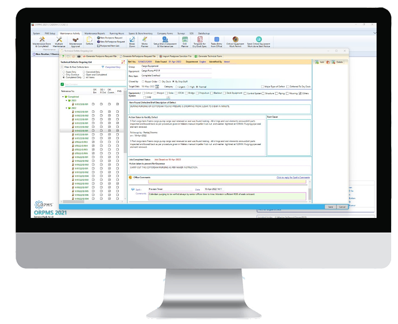 Defects - Marine Software Pvt Ltd